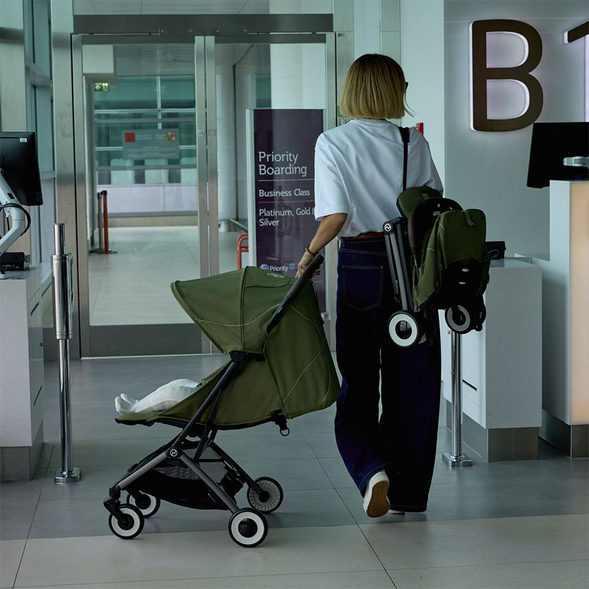 Poussette canne ultra-compacte Orfeo taupe/stormy blue | Cybex